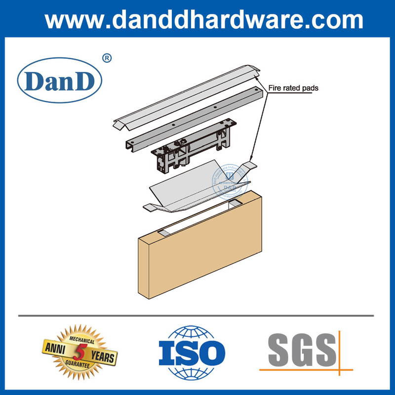 Sliding Concealed Door Closer Protection Kits Intumescent Hardware Pad ...