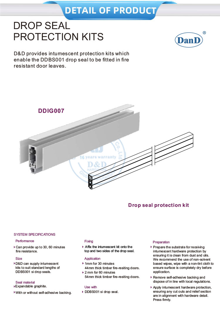 Door Bottom Drop Seal Protection Kits for Fire Rated Door Leaves ...
