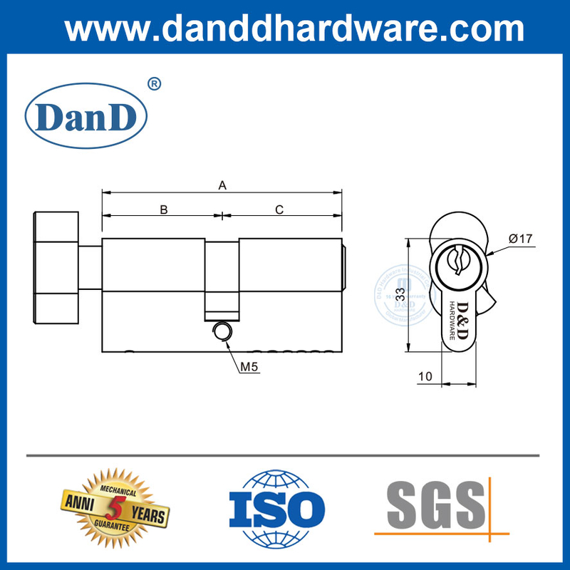 High Quality Peanut Knob Lock Cylinder Euro Single Door Cylinder Lock ...
