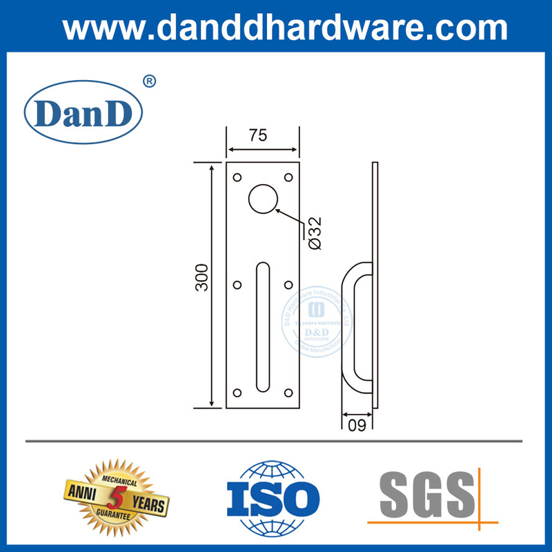 Round Cylinder Stainless Steel 304 Night Latch Plate for Panic Exit ...