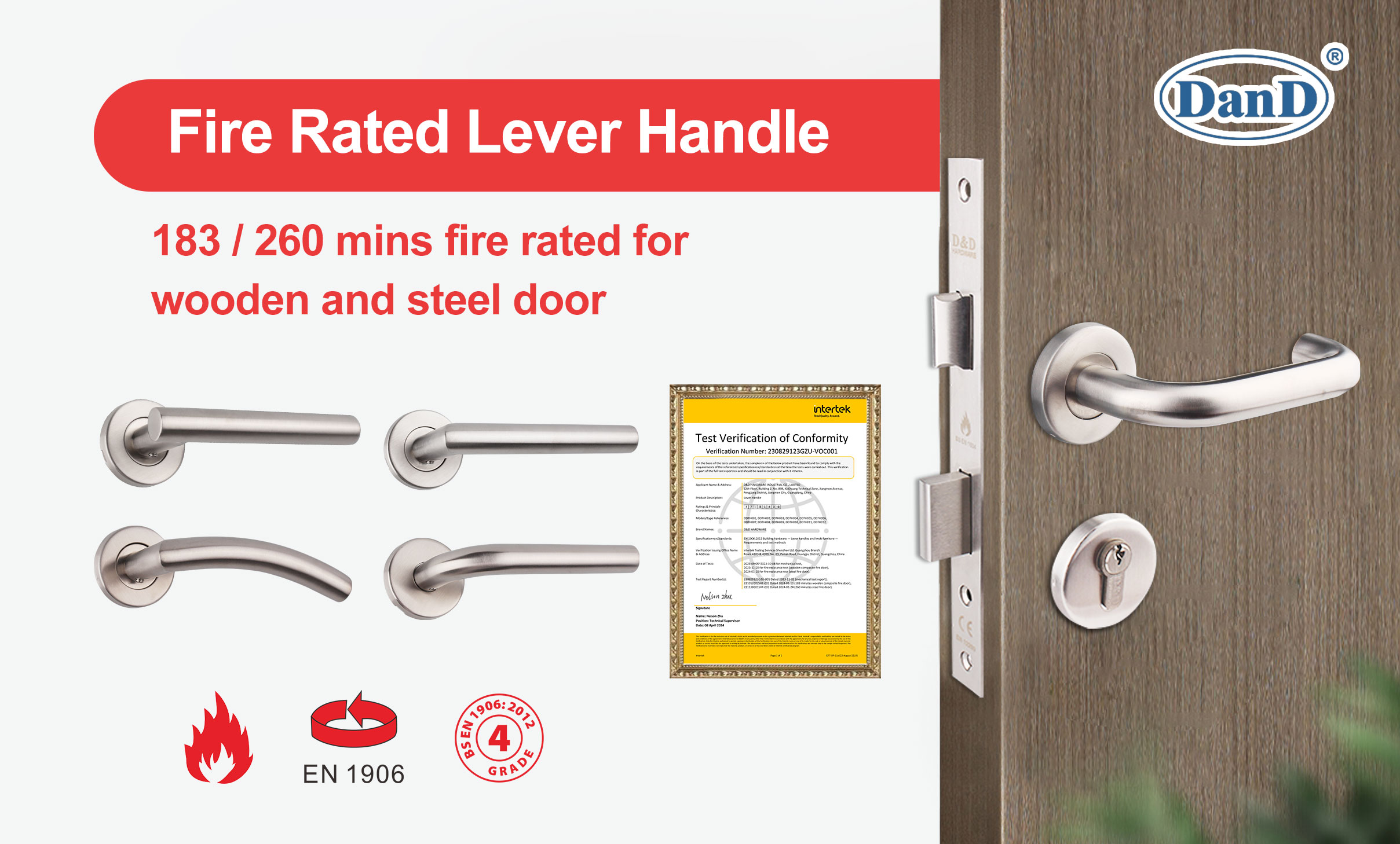 Fire Rated Door Hinges, Fire Exit Hardware, Fire Door Locks - D&D ...