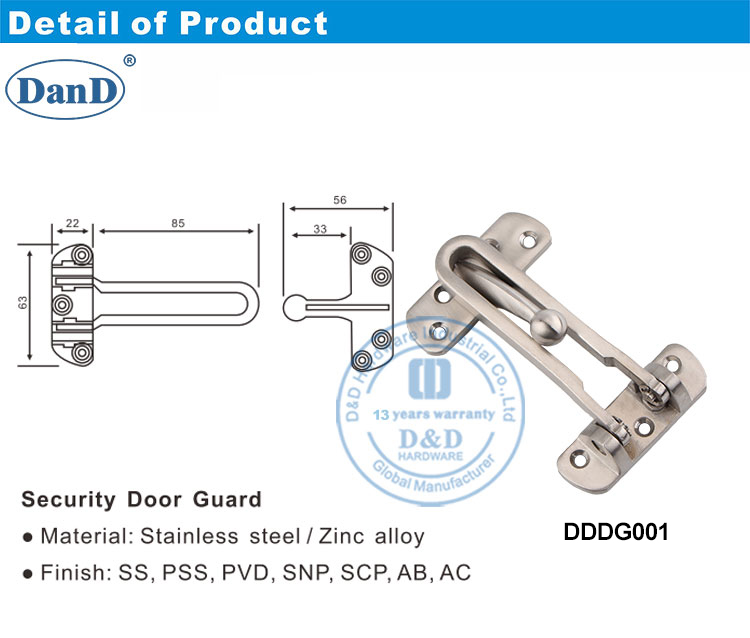 Door Lock Guard Stainless Steel Door Security Guard-DDDG001 - Buy Door ...
